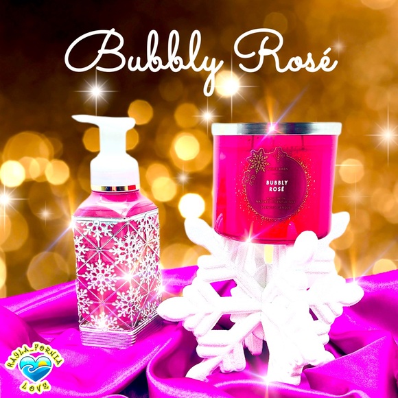 Bath & Body Works | Accents | Bbw Bubbly Ros Snowflakes 4 Pc Set | Poshmark